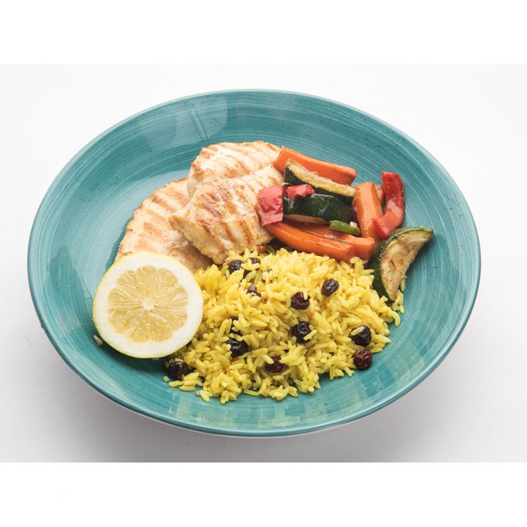 Pollo Grillado con Arroz y vegetales – La Crème